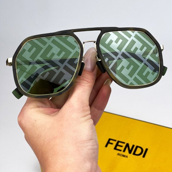 Fendi | Accessories | Fendi Fe404u 52q Sunglasses Dark Havana Green ...